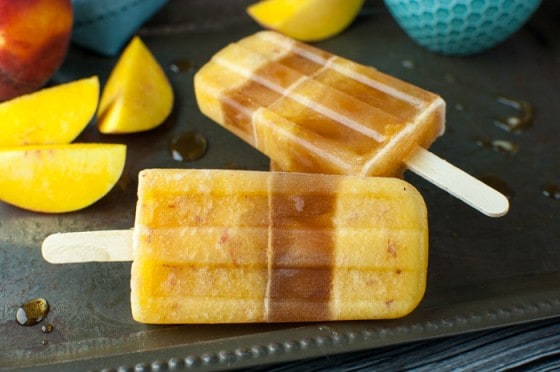 Peach Iced Tea Pops ~ The Kitchen Snob