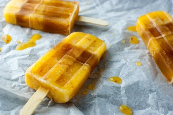 Peach Iced Tea Pops ~ The Kitchen Snob